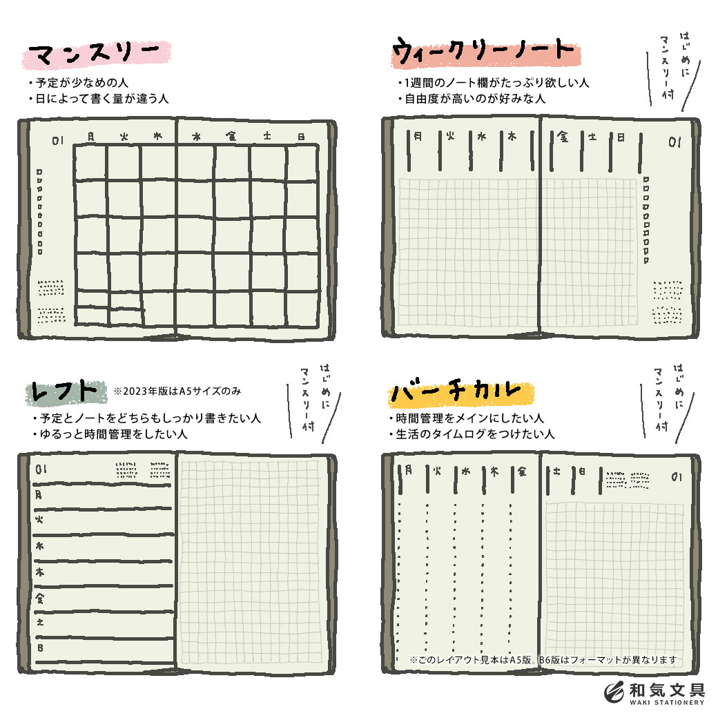 【手帳選びに迷ったら】JSダイアリーの選び方 – 和気文具ウェブマガジン
